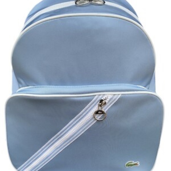Lacoste | Bags | Lacoste Sky Blue Backpack With White Trim | Poshmark